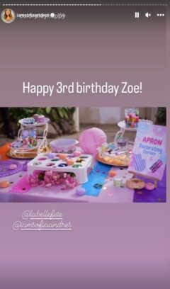 Zoe Turns Three! Sofia Andres and Daniel Celebrate Big Day