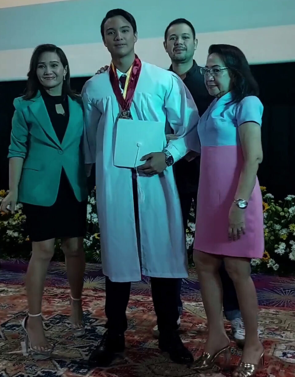 Gladys Reyes' Son Gian Graduates As Salutatorian