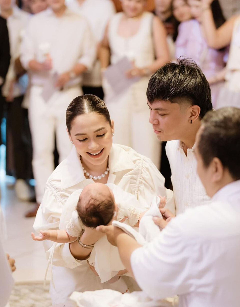 Maja Salvador's Daughter Maria Is Baptized