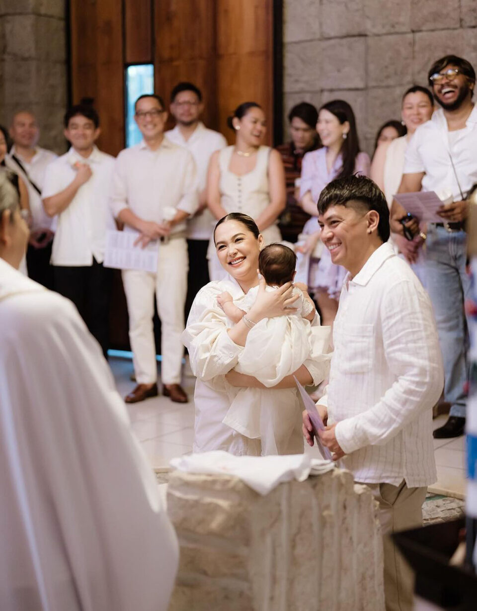 Maja Salvador's Daughter Maria Is Baptized